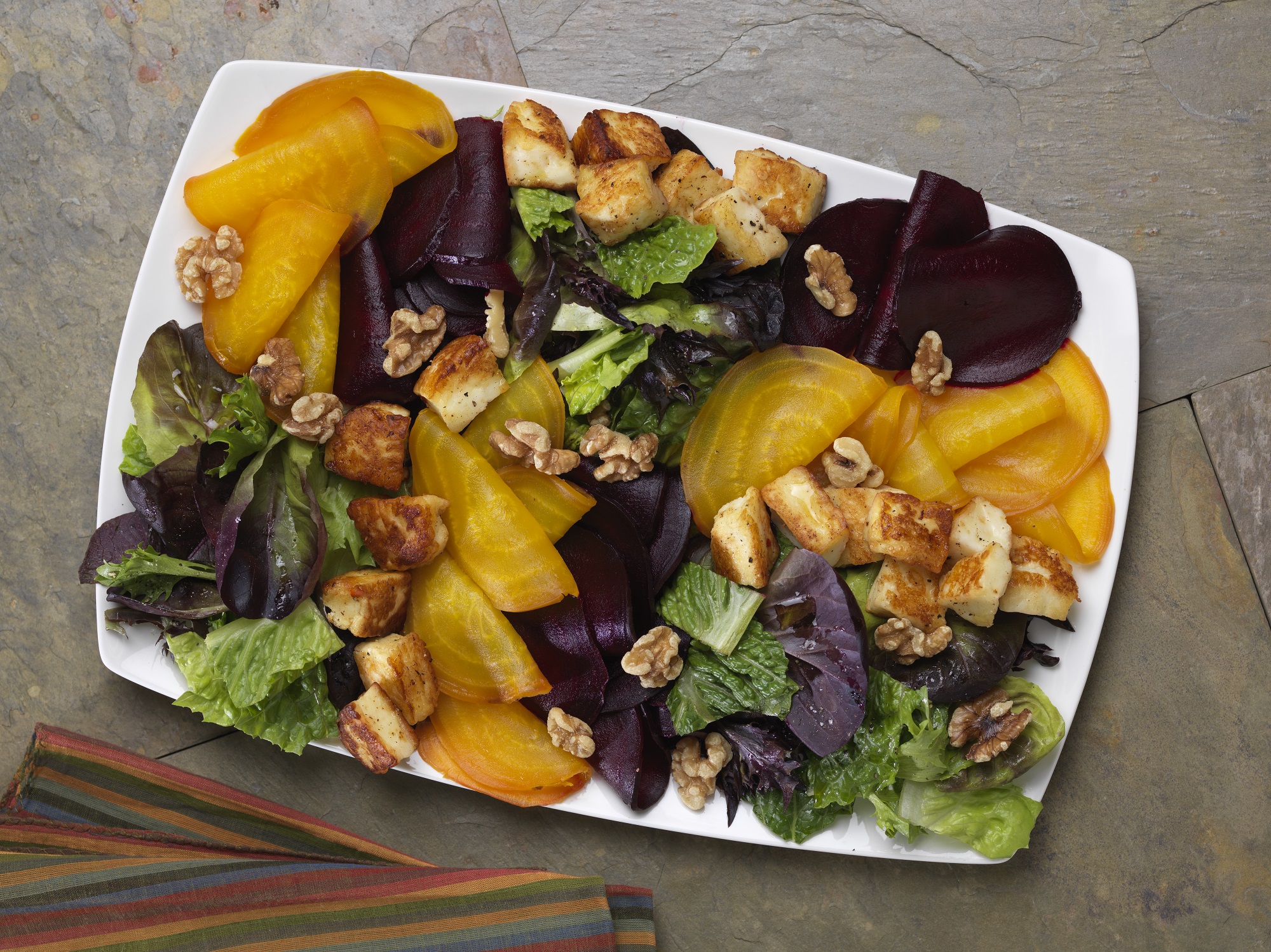 Red RomaBlend® Beet Carpaccio Salad with Fried Halloumi & Walnuts ...