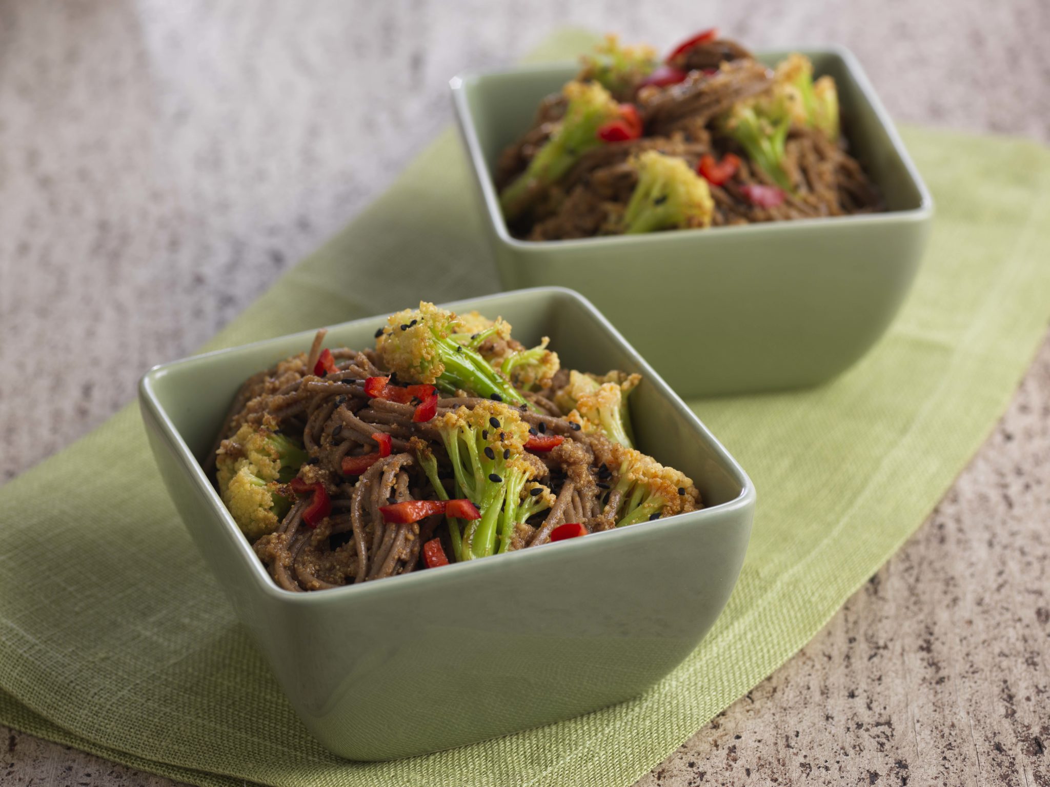 Seared CAULILINI® baby cauliflower Sesame Gomae with Soba Noodles ...