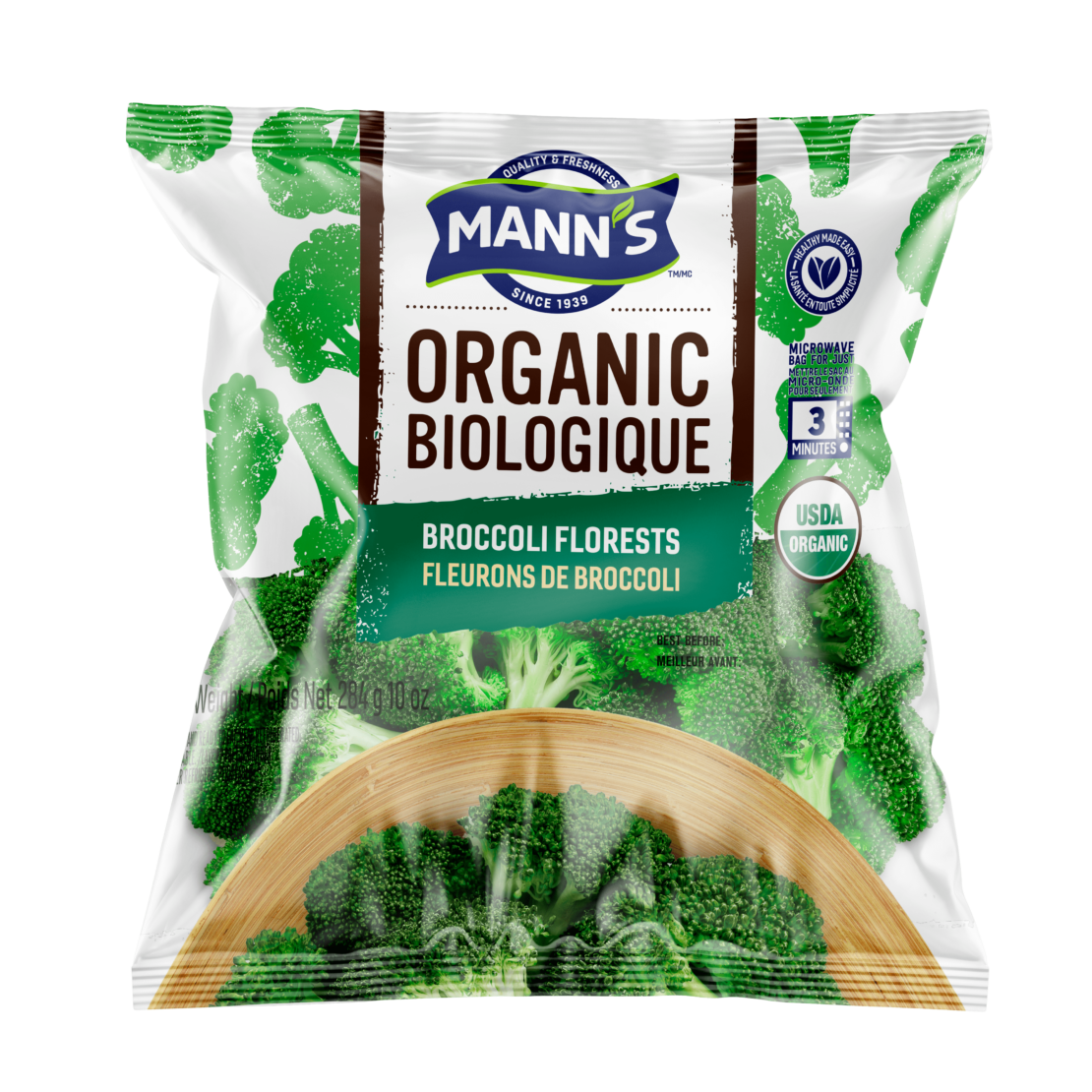 Organic Broccoli Florets - Mann's Fresh Vegetables