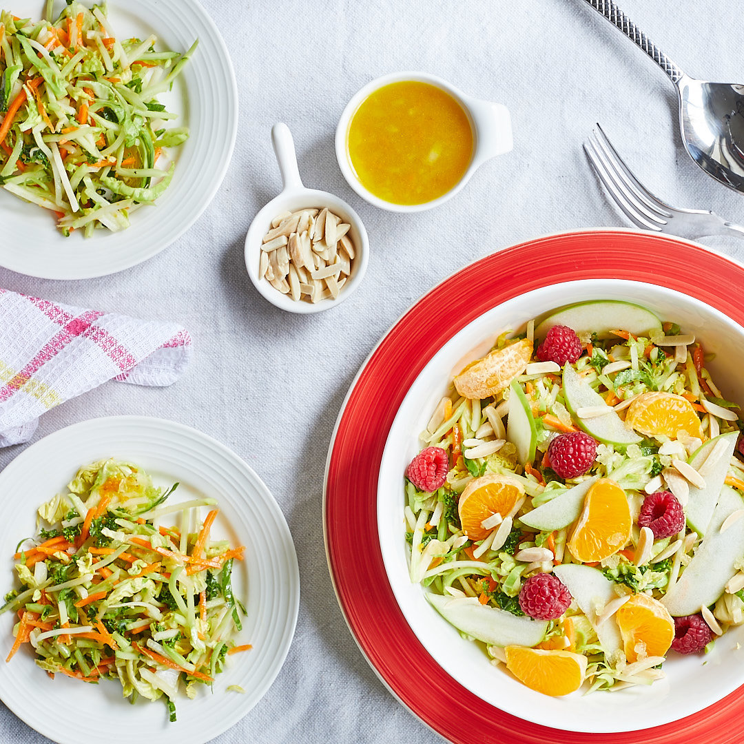 Power Blend Summer Slaw with Chicken Orange Vinaigrette - Mann's Fresh ...