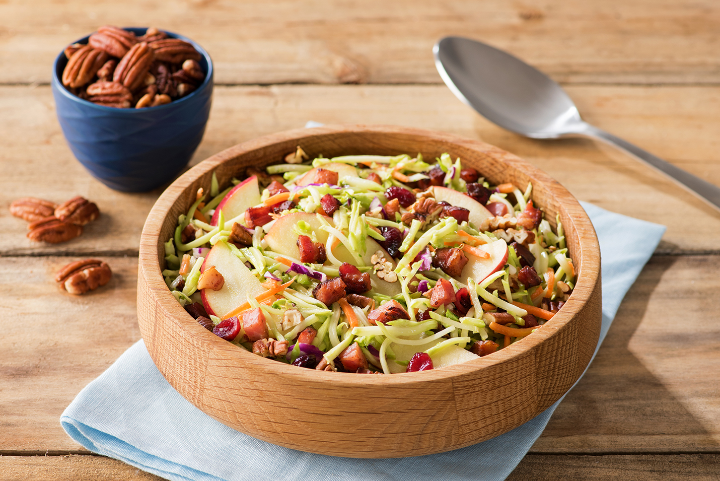 Broccoli Cole Slaw with Apple and Pancetta - Mann's Fresh Vegetables