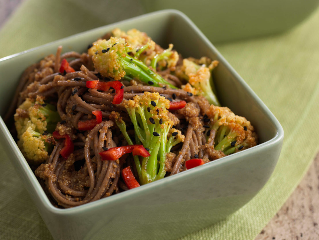 Seared CAULILINI® baby cauliflower Sesame Gomae with Soba Noodles ...
